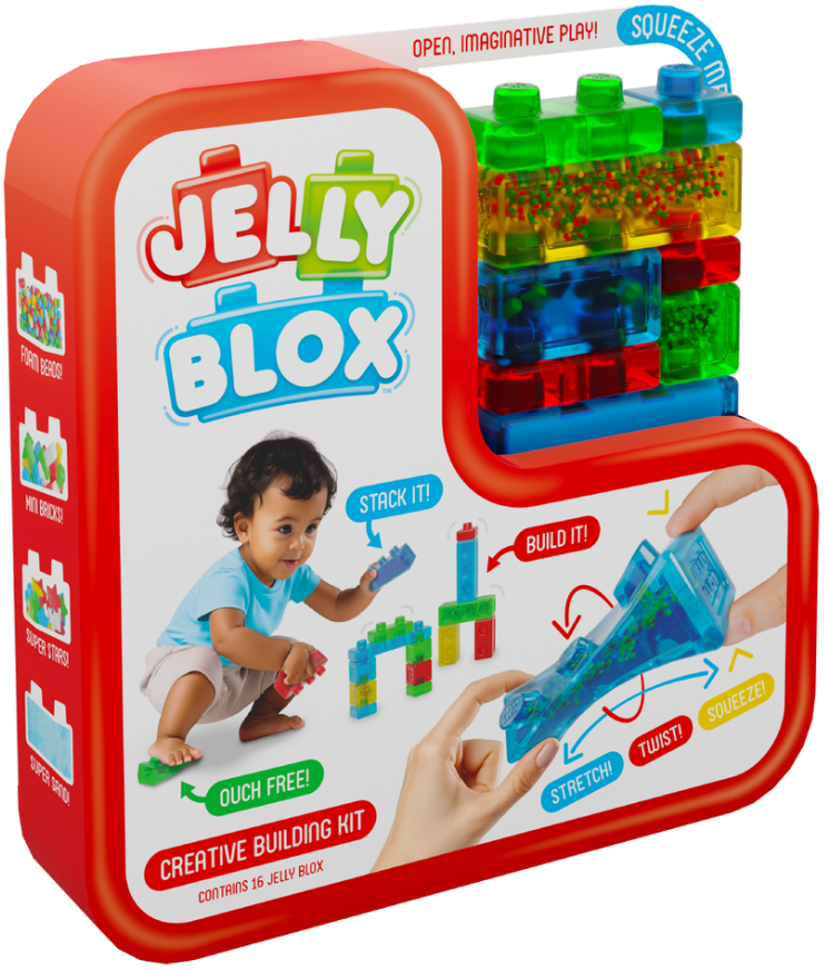 Jelly Blox Creative Kit – Zacht Bouwmateriaal voor Peuters – BonoboBox